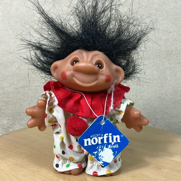 Dam | Toys | Vintage 986 Dam Mini Clown Norfin Troll Doll Antique ...